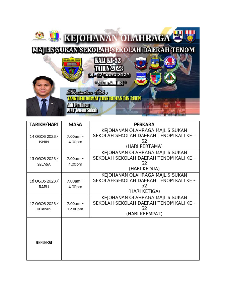 SUKAN MSSD 2023 | PDF