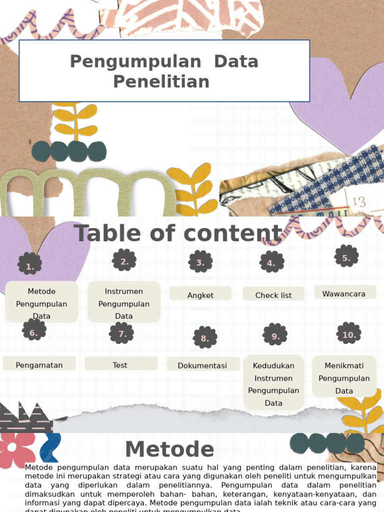 Metode dan Instrumen Pengumpulan Data | PDF