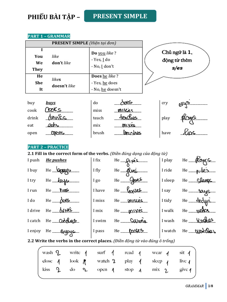 Present Simple | PDF | Languages | Foreign Language Studies