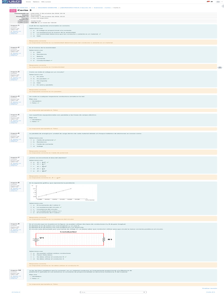 Corto 3_ Revisión del intento _ Campus virtual UEDi | PDF | Red ...