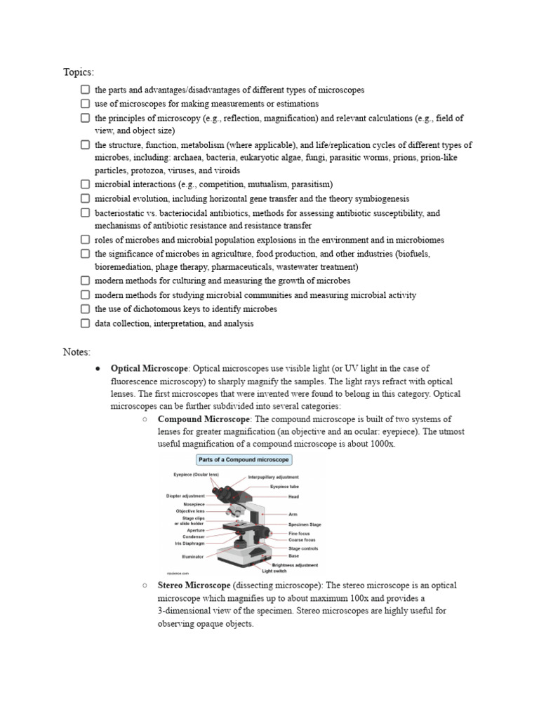 Types and Functions of Microscopes | PDF | Virus | Staining