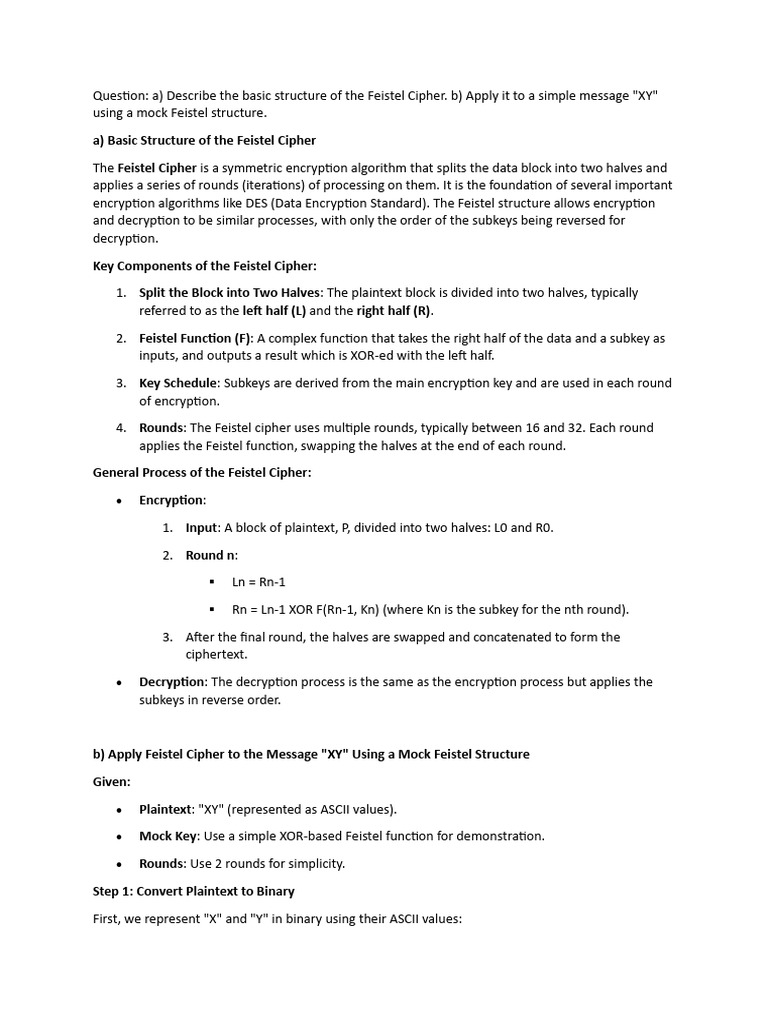 FEISTEL STRUCTURE | PDF | Espionage Techniques | Secure Communication