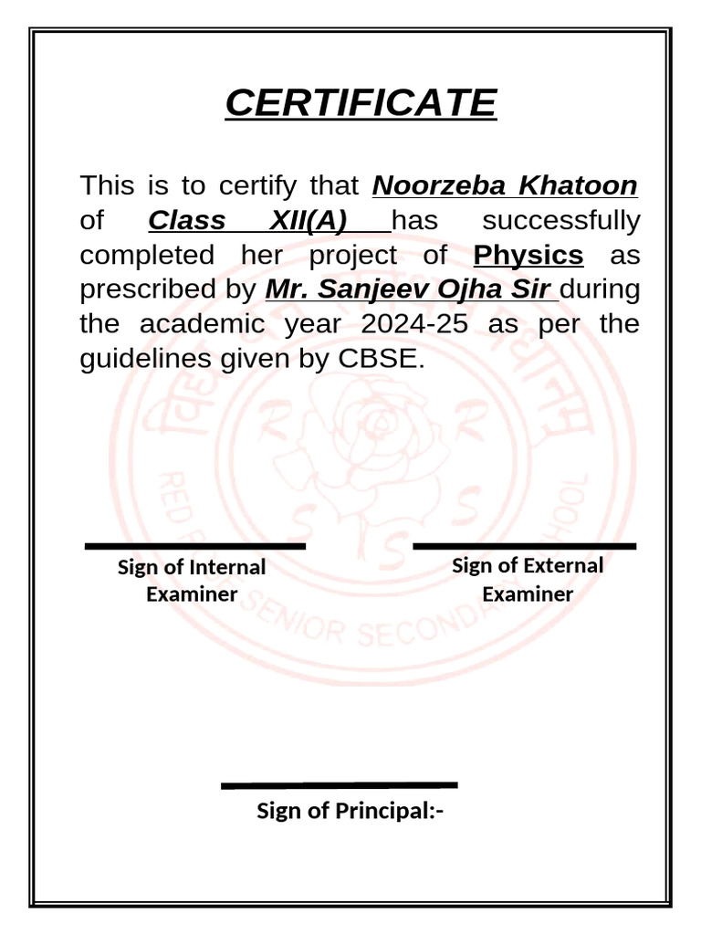 Certificate | PDF