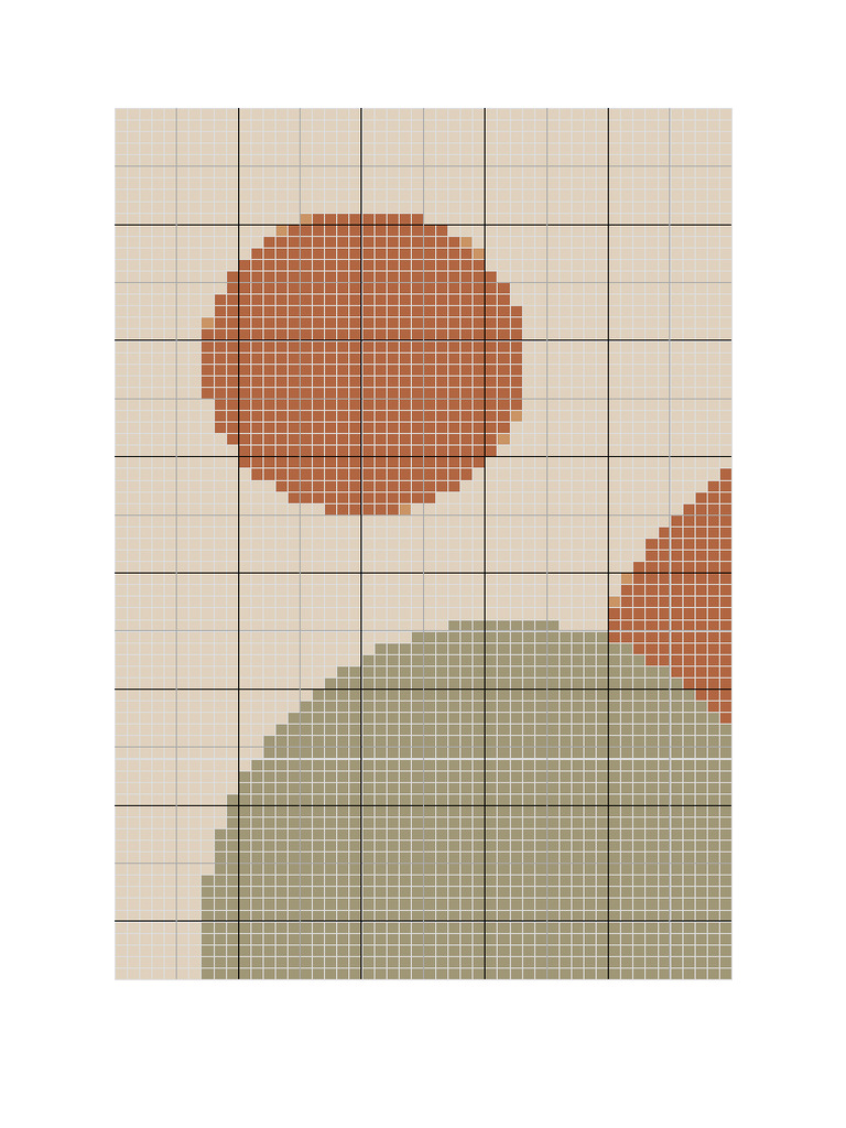 Boho Orange Sun Window - Stitch Fiddle | PDF