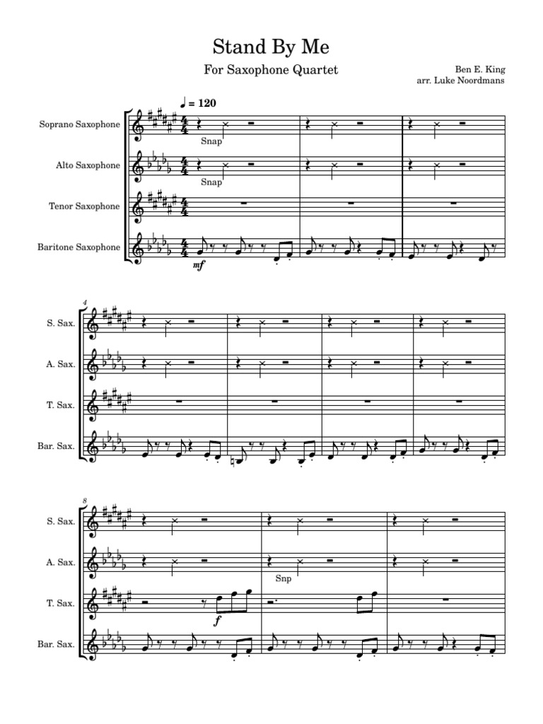Sand by Me PDF | PDF | Saxophone | Elementary Organology