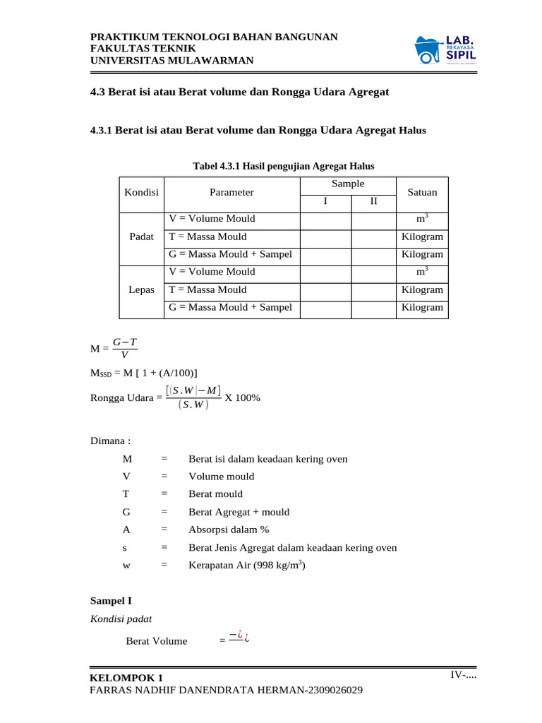 Berat Isi Dan Rongga Udara | PDF