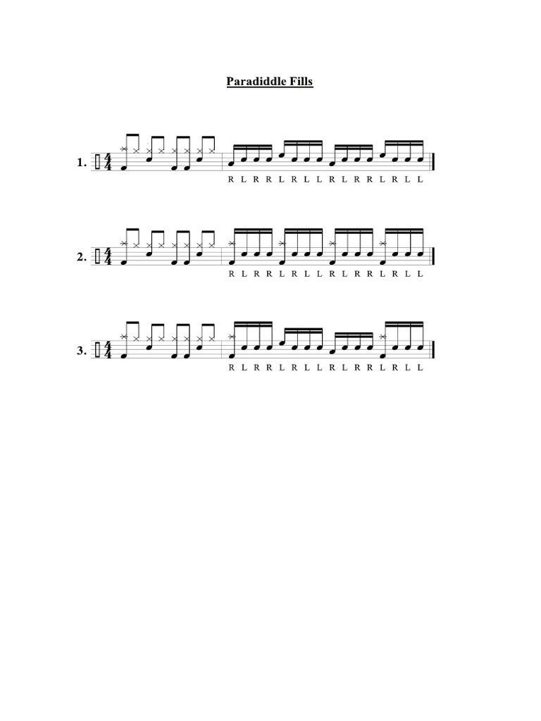 Paradiddle Fills | PDF