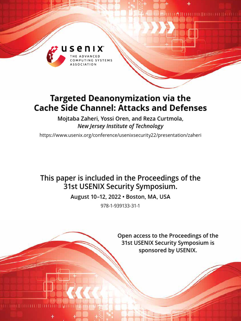 Targeted Deanonymization Attacks Explained | PDF | Http Cookie | Cpu Cache