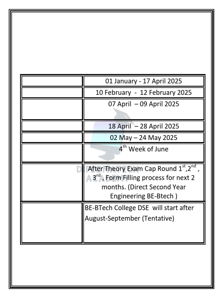 DiplomaTech 2024-2025 Academic Calendar | PDF