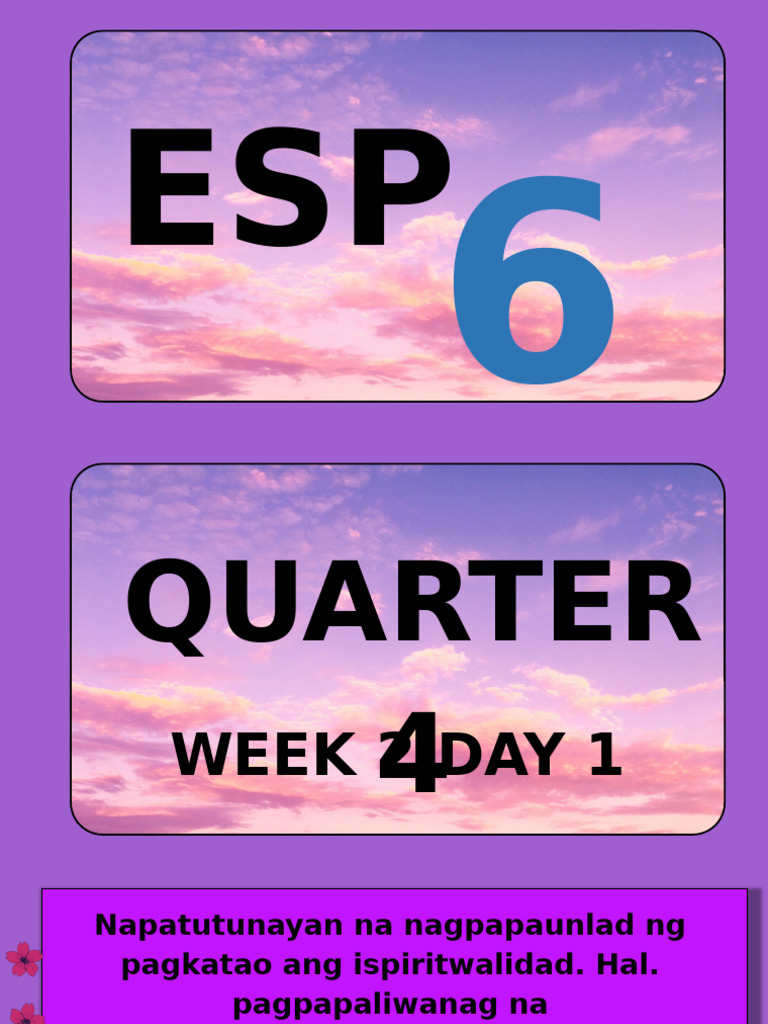 ESP6 WEEK 2 Q4 | PDF