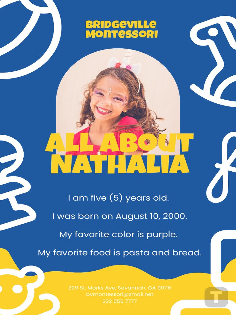 Kindergarten All About Me Poster | PDF