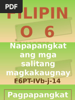 FILIPINO - 6 - Q4 - WK1.2 - Pagpapangkat Sa Mga Salitang Magkaugnay | PDF