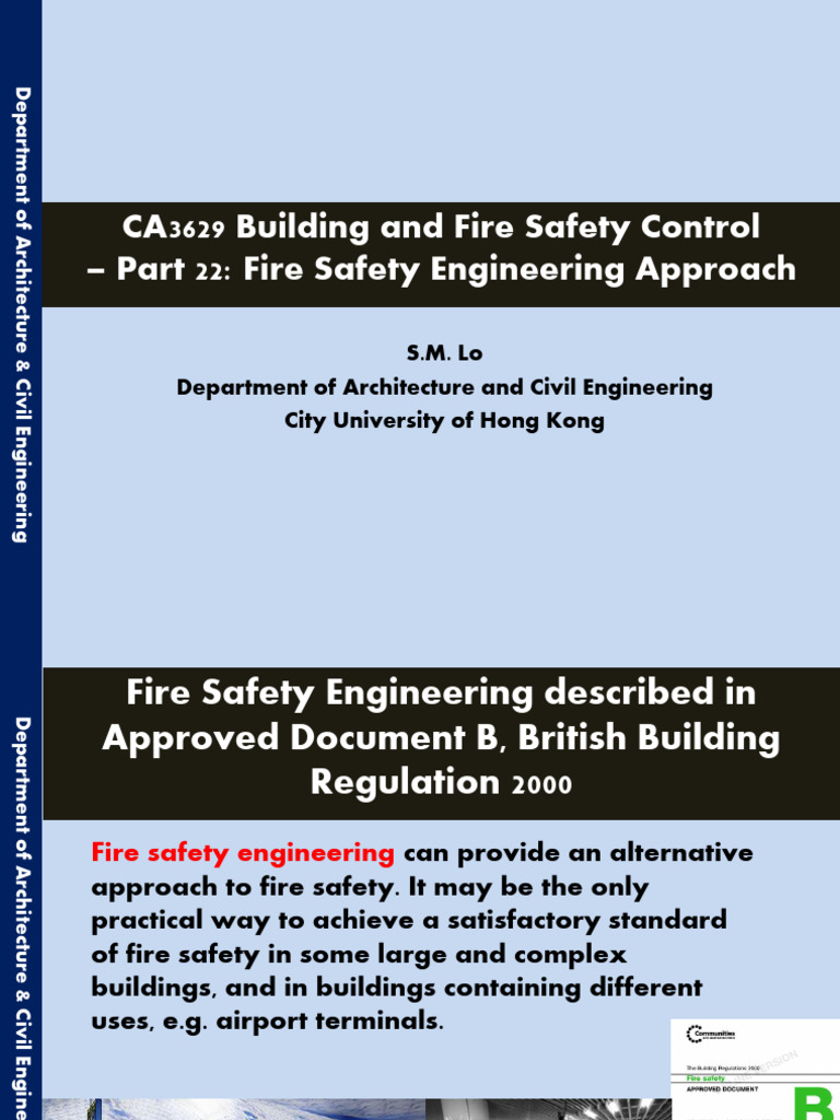 CA3629-Building Fire Safety Control 2015 (22) Fire Safety Engineering ...