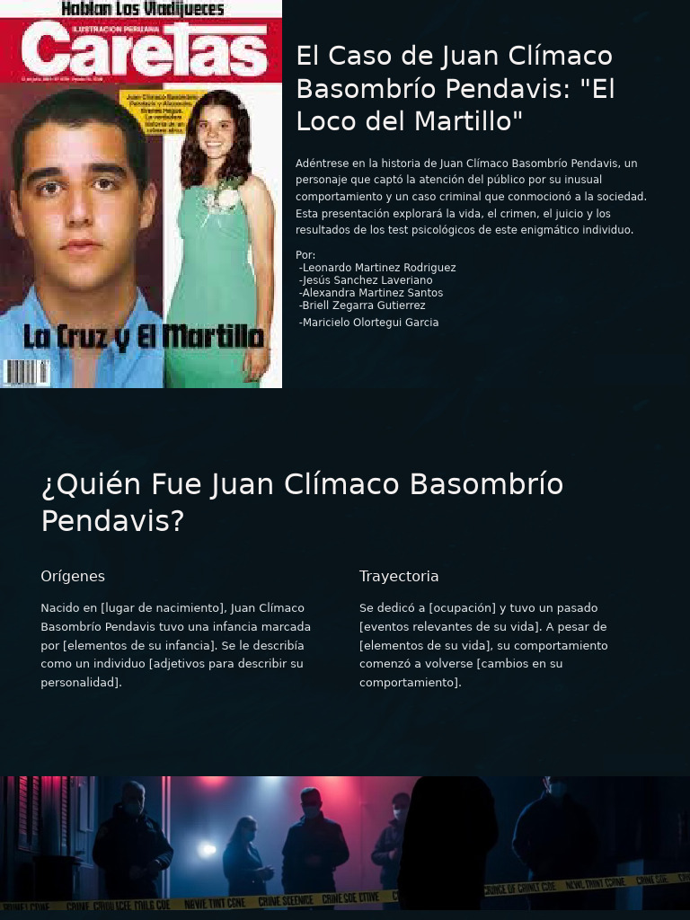 El Caso de Juan Clímaco Basombrío Pendavis: "El Loco Del Martillo ...