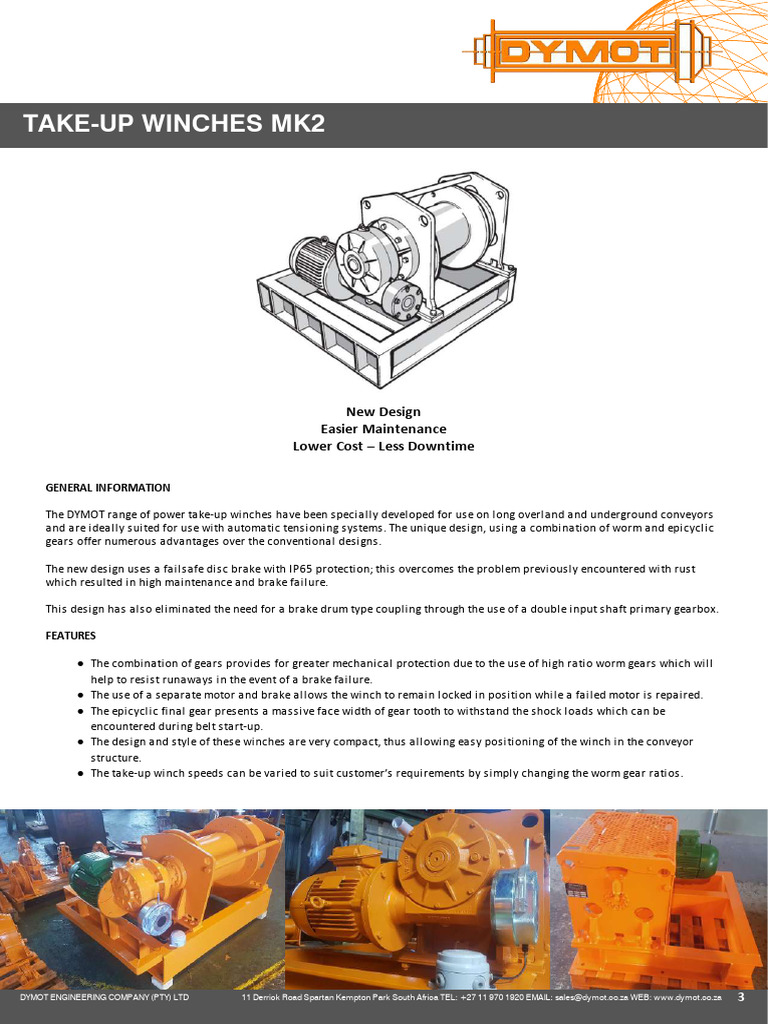 3 4 Take Up Winches Mk2 | PDF | Gear | Mechanical Engineering