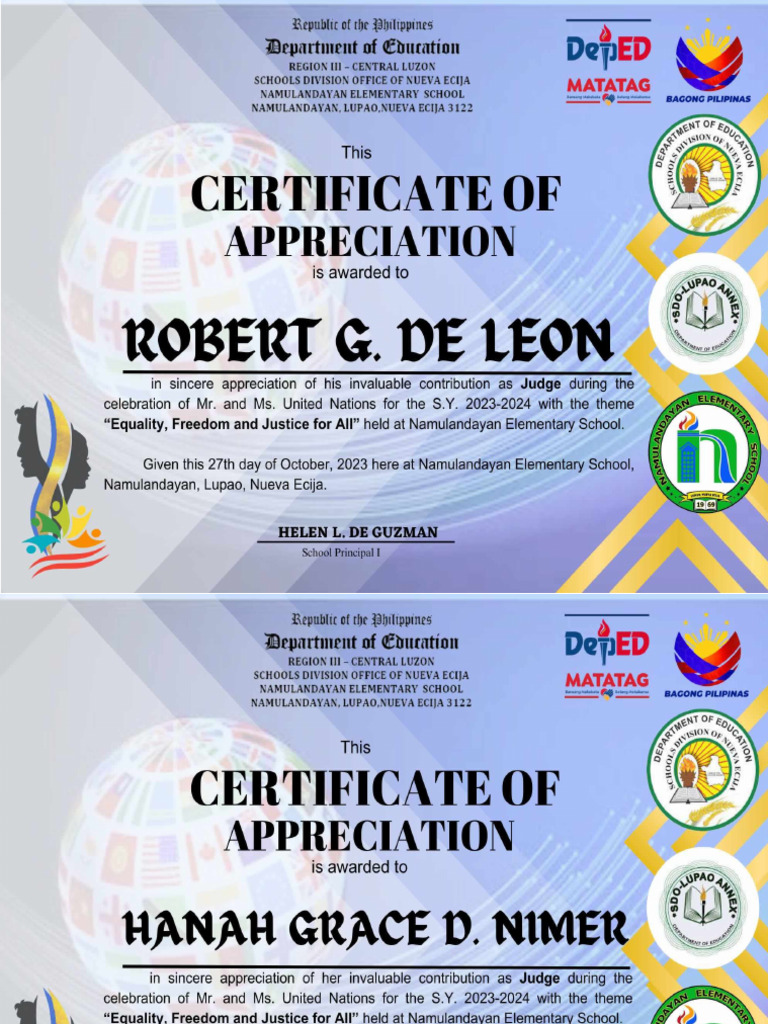 Certificate of Judges | PDF