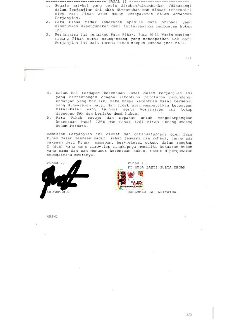 TTD Pemilik Ruko | PDF