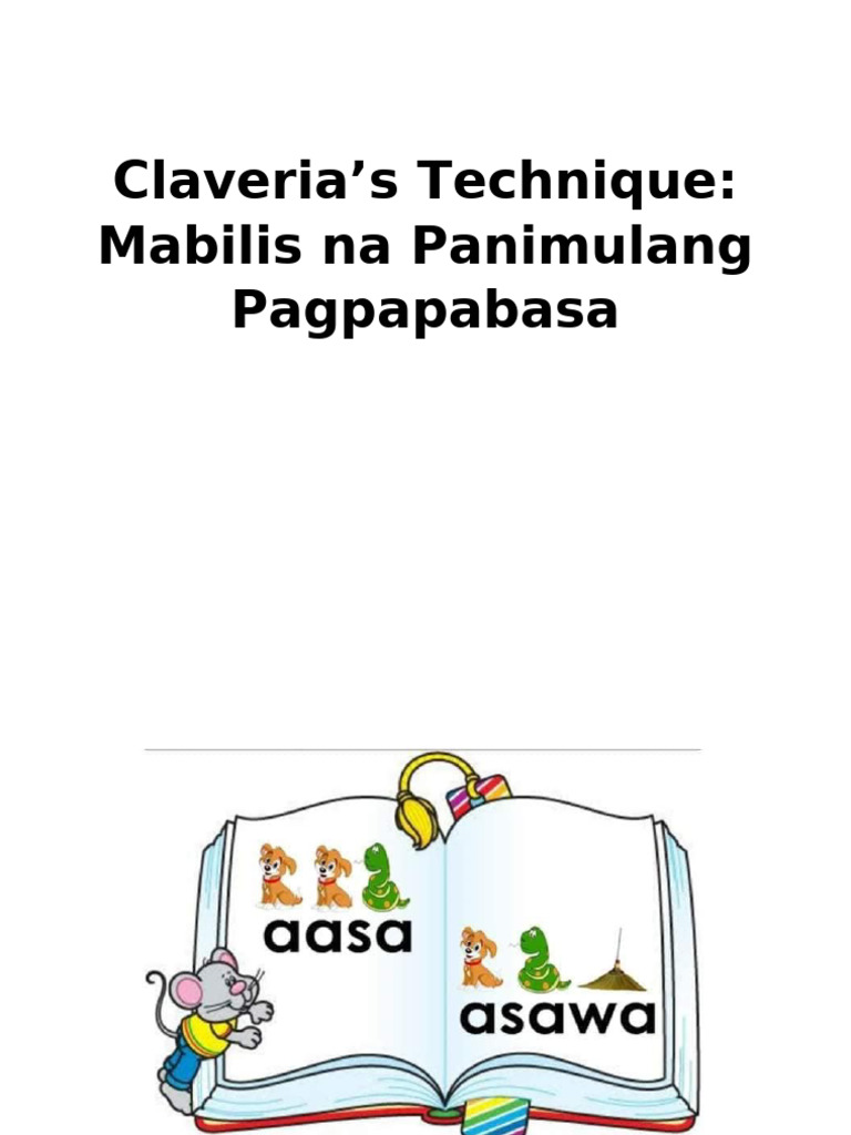 Claveria's Technique Mabilis Na Panimulang Pagpapabasa | PDF