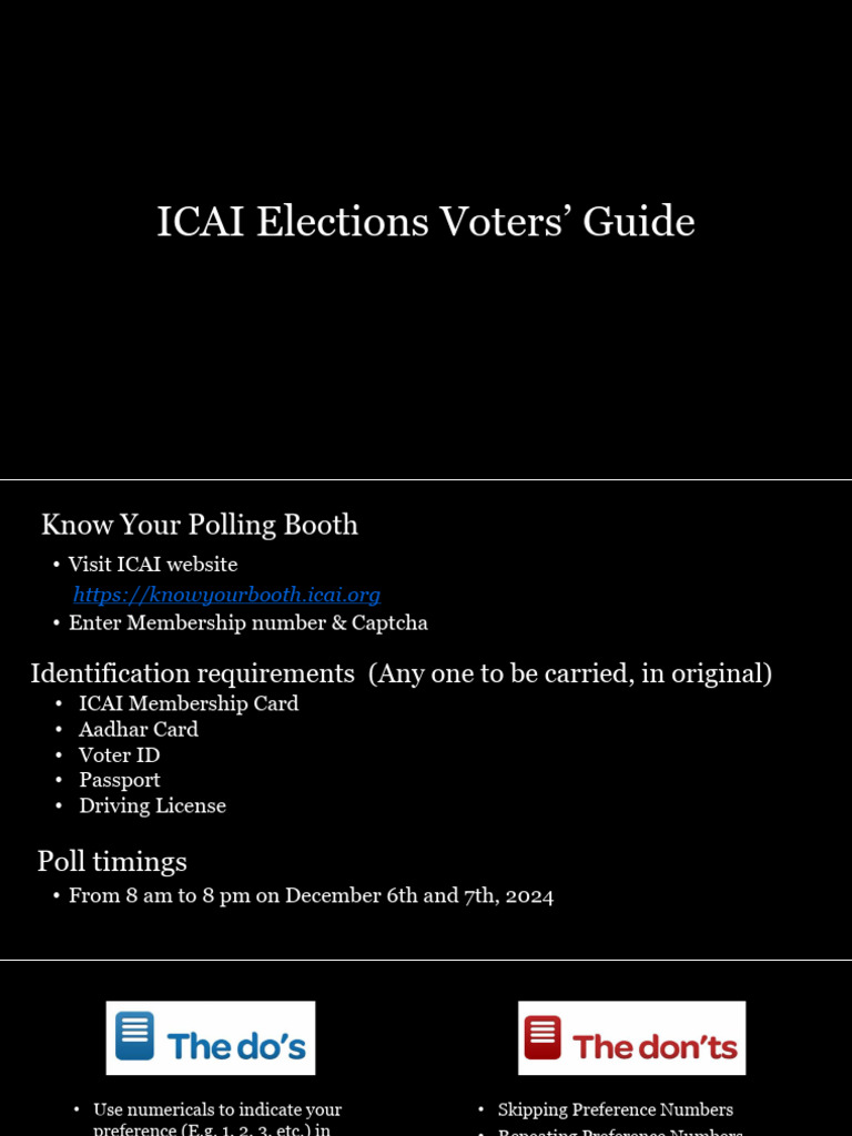 ICAI 2024 Elections Voter Guide | PDF