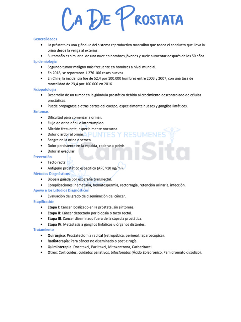 Cáncer de Próstata: Síntomas y Tratamiento | PDF | Cancer de prostata | Próstata
