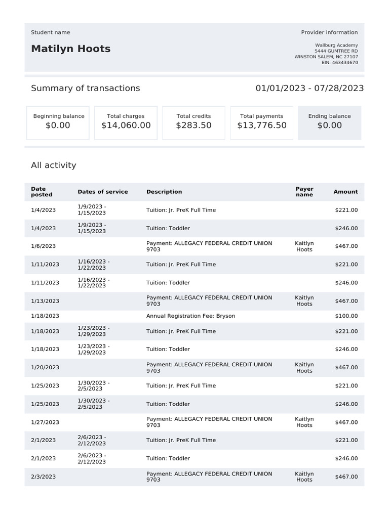 Account-Summary-2023-07-29 201745 UTC | PDF | Tuition Payments | Payments