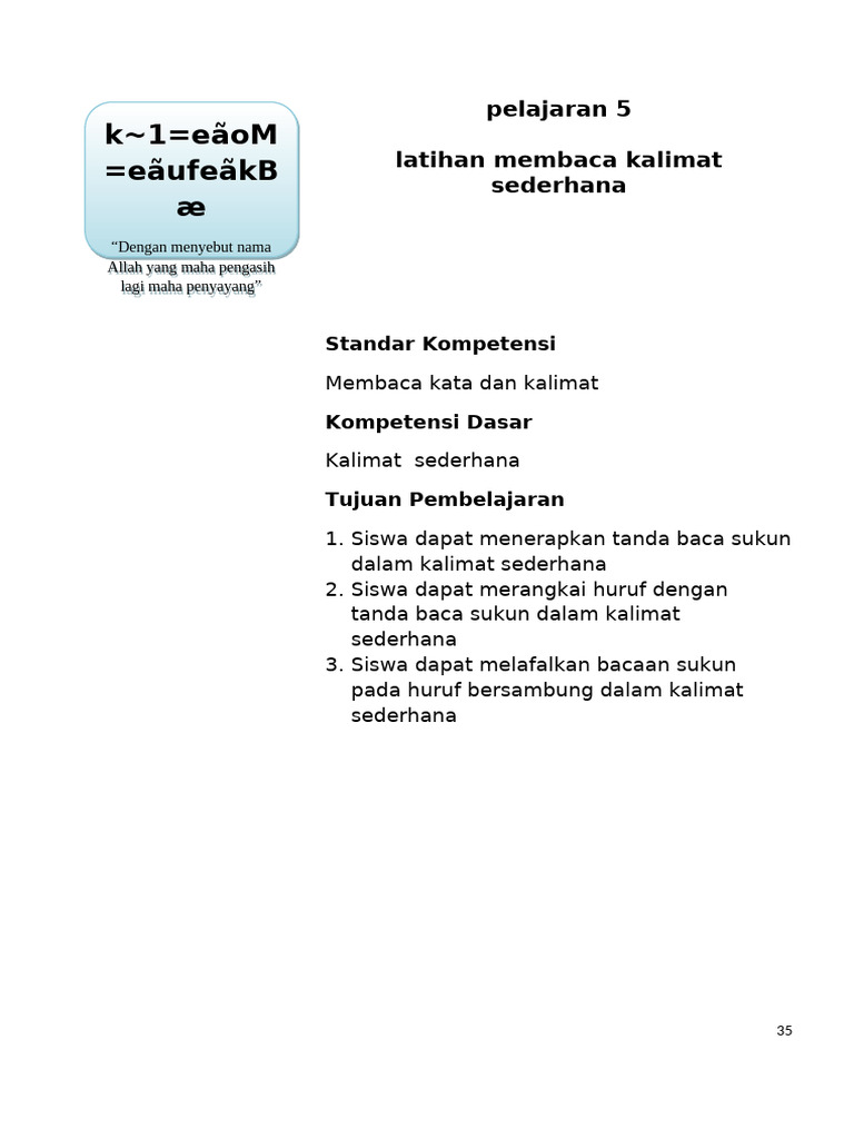 Pelajaran 5 | PDF