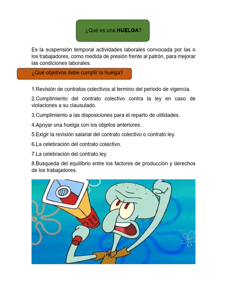 Definición y objetivos de la huelga | PDF