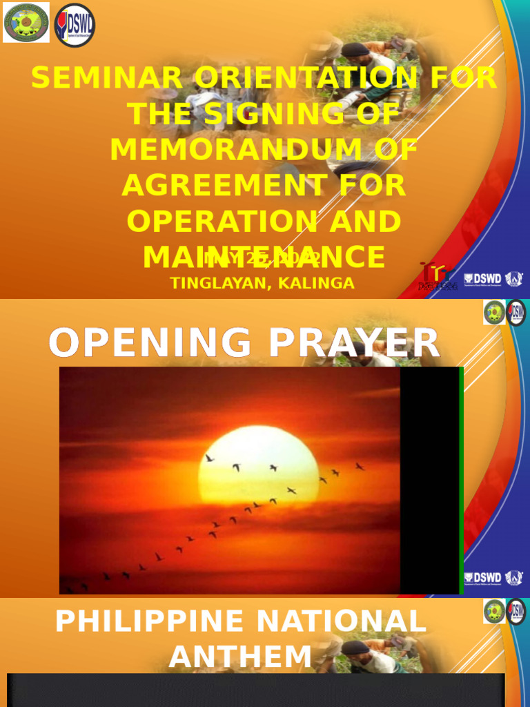 Seminar on MOA Signing & Updates | PDF