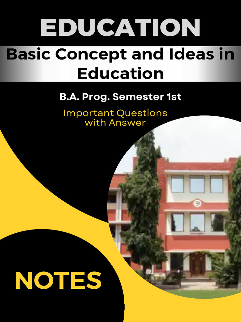 Basic Concept and Ideas in Education ENGLISH | PDF | Epistemology | Writ