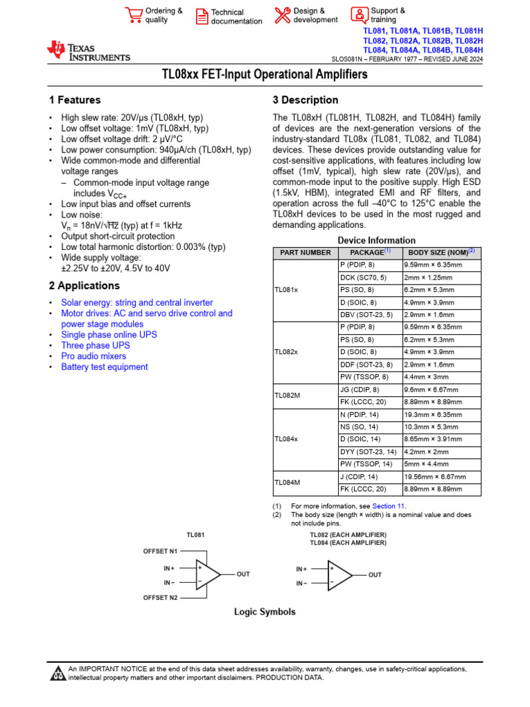 tl082 | PDF | Electrostatic Discharge | Electronics
