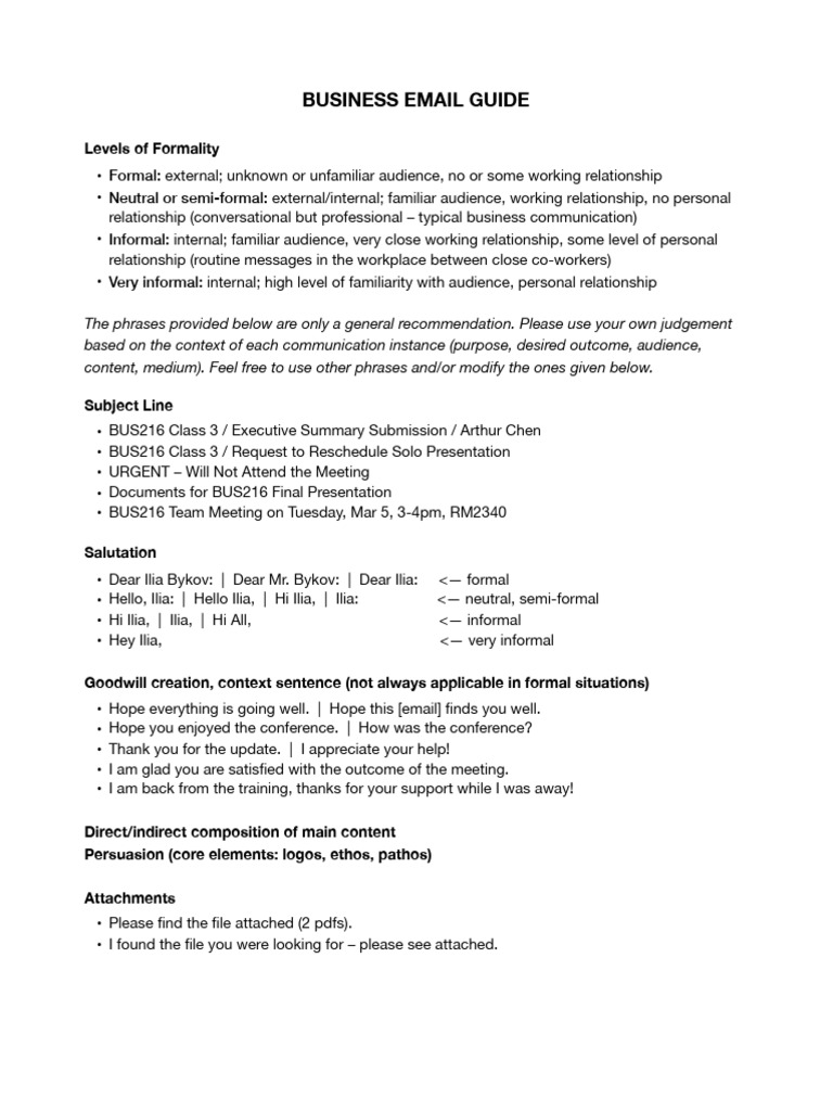 BUS216 Business Email Guide | PDF | Communication | Human Communication