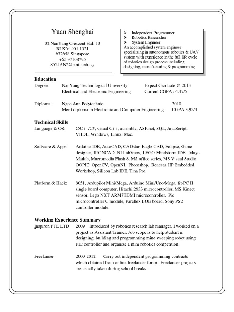 Sample Fresh Graduate Resume | PDF | Integrated Development Environment ...