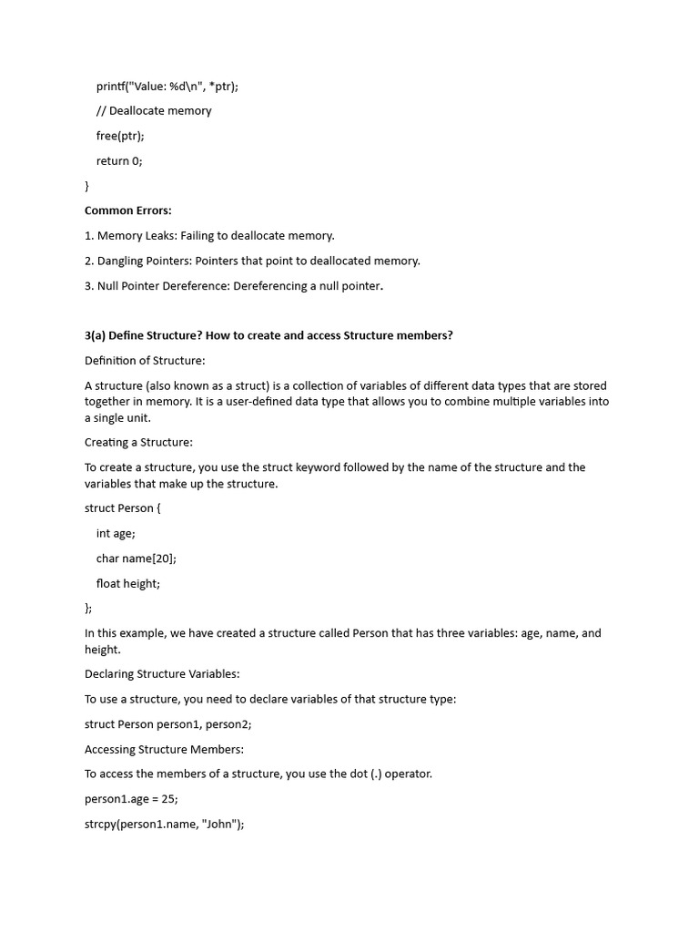 pointer structures | PDF | Pointer (Computer Programming) | Computer ... pointer structures | PDF | Pointer (Computer Programming) | Computer ...