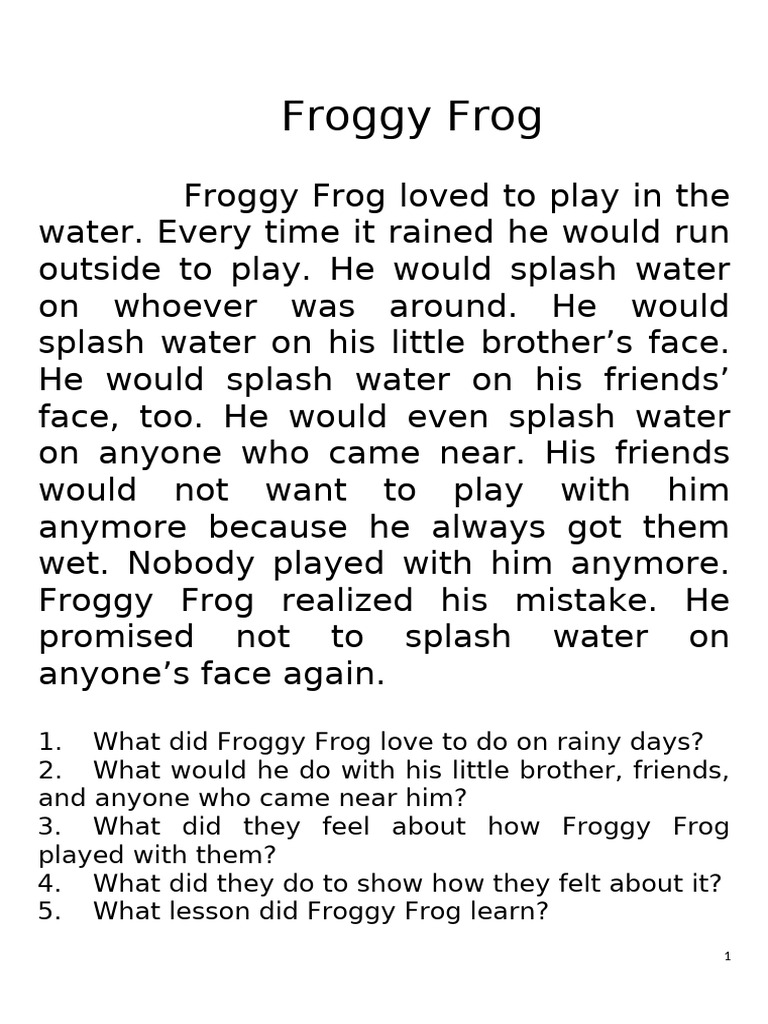 Froggy Frog | PDF