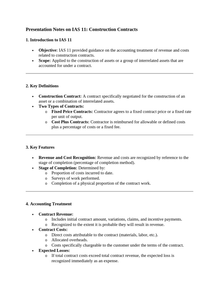 Presentation Notes on IAS 11 | PDF | International Financial Reporting ...