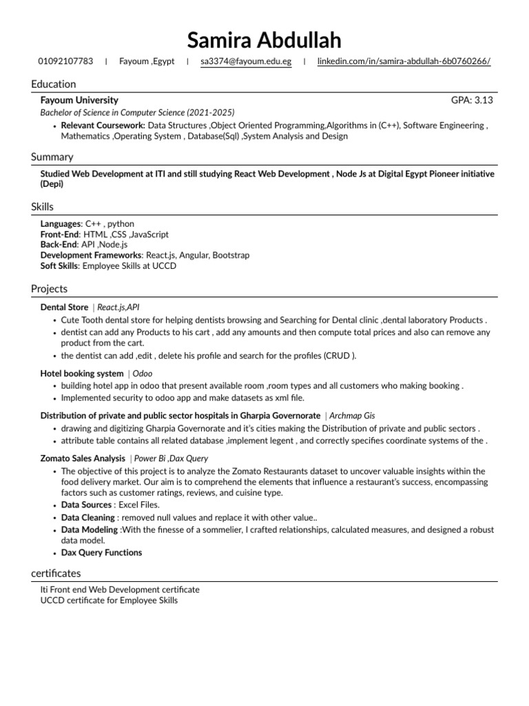 ETH Juniors CV Template | PDF | Web Development | Databases