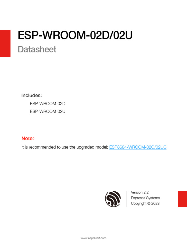 Esp Wroom 02u - Esp Wroom 02d - Datasheet - en | PDF | Microcontroller ...