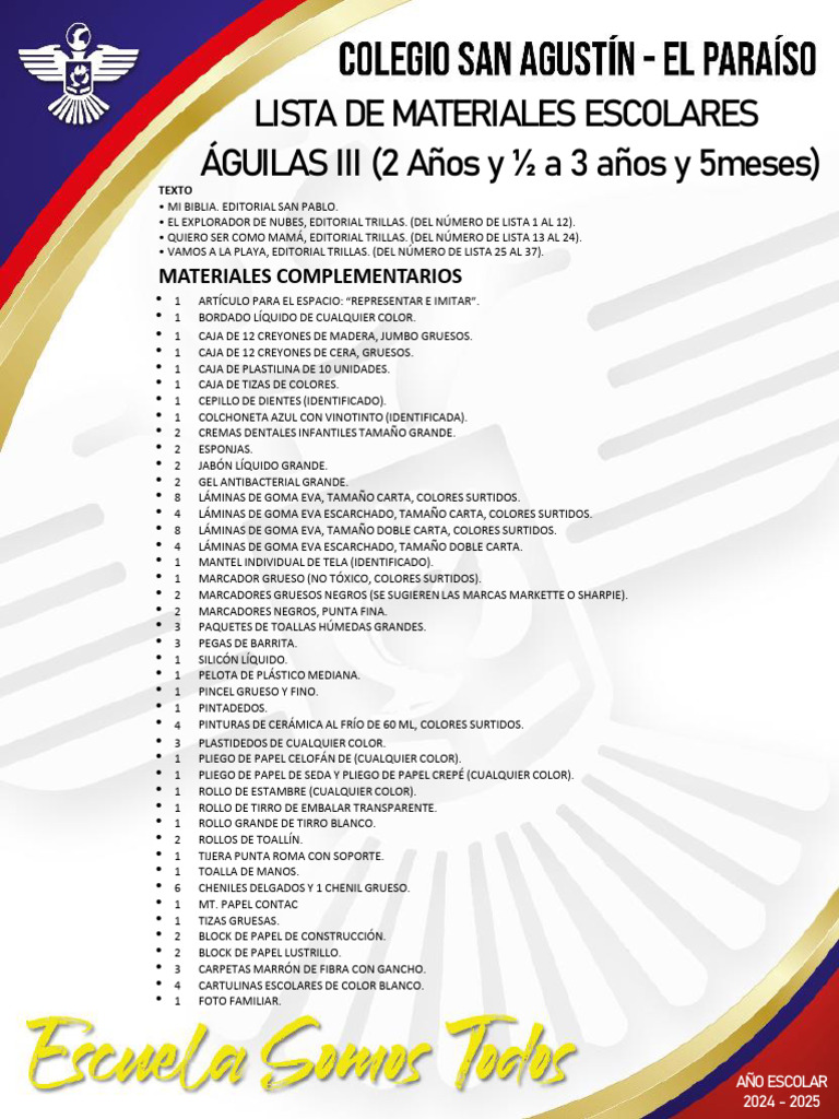 ÁGUILAS III 2024-2025 Editada | PDF | Ropa