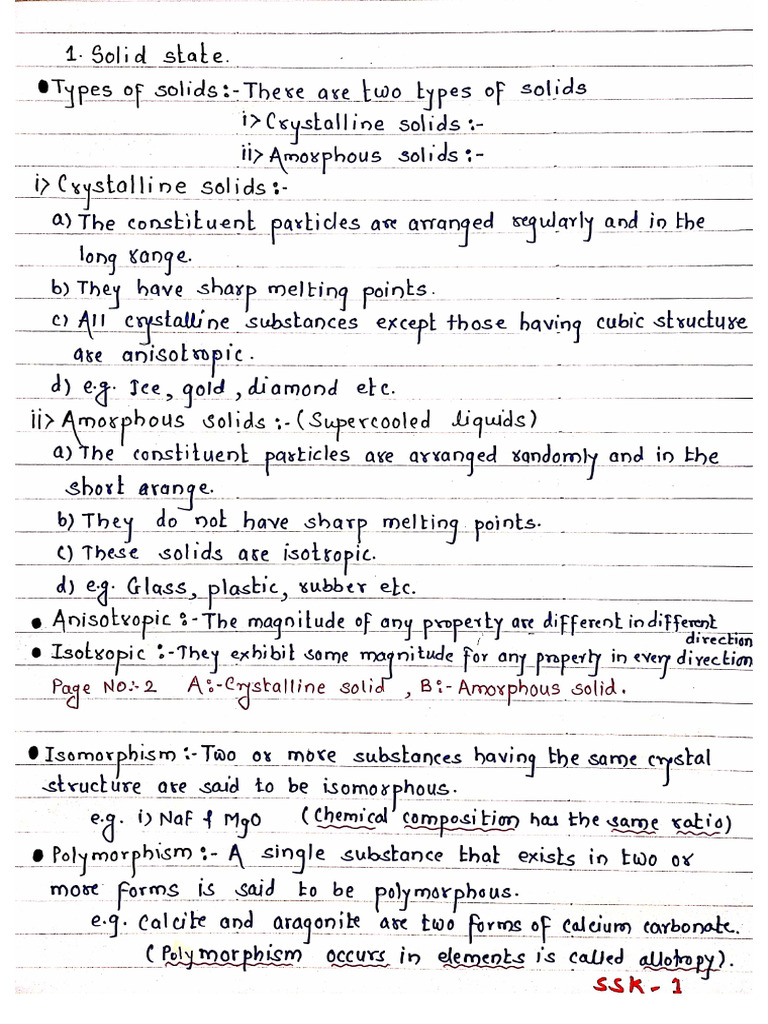 Solid State Notes (SSK) 2025 | PDF