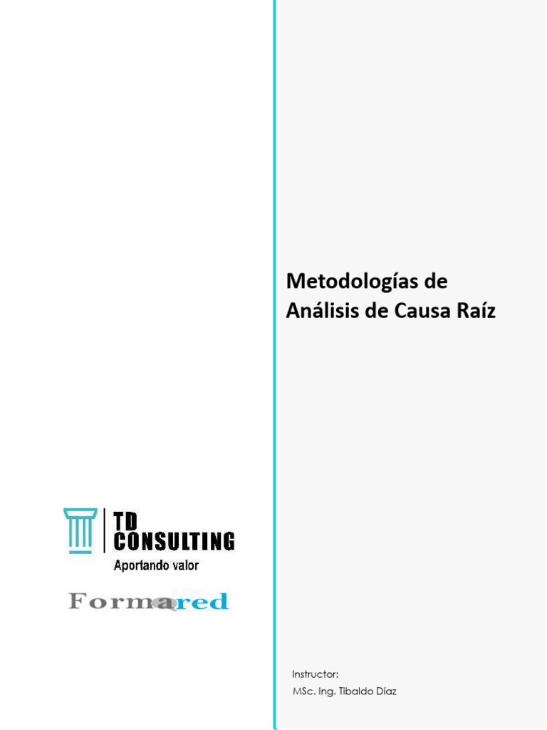 Manual Del Participante - Metodologias de Analisis Causa Raiz - RCA | PDF | Ingeniería de ...