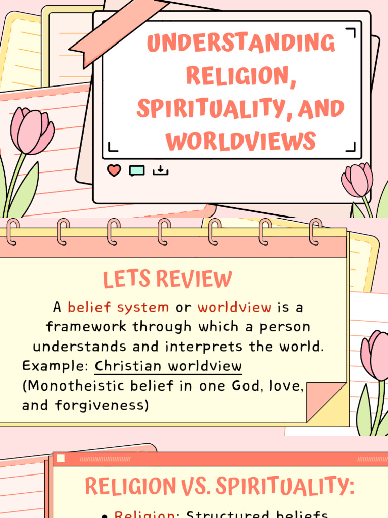 Religion, Spirituality, and Worldviews Explained | PDF