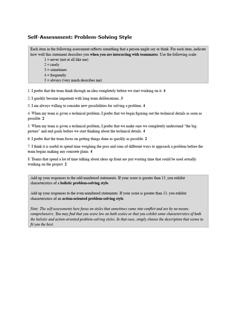 Ch7SelfAssessmentProblemSolving | PDF