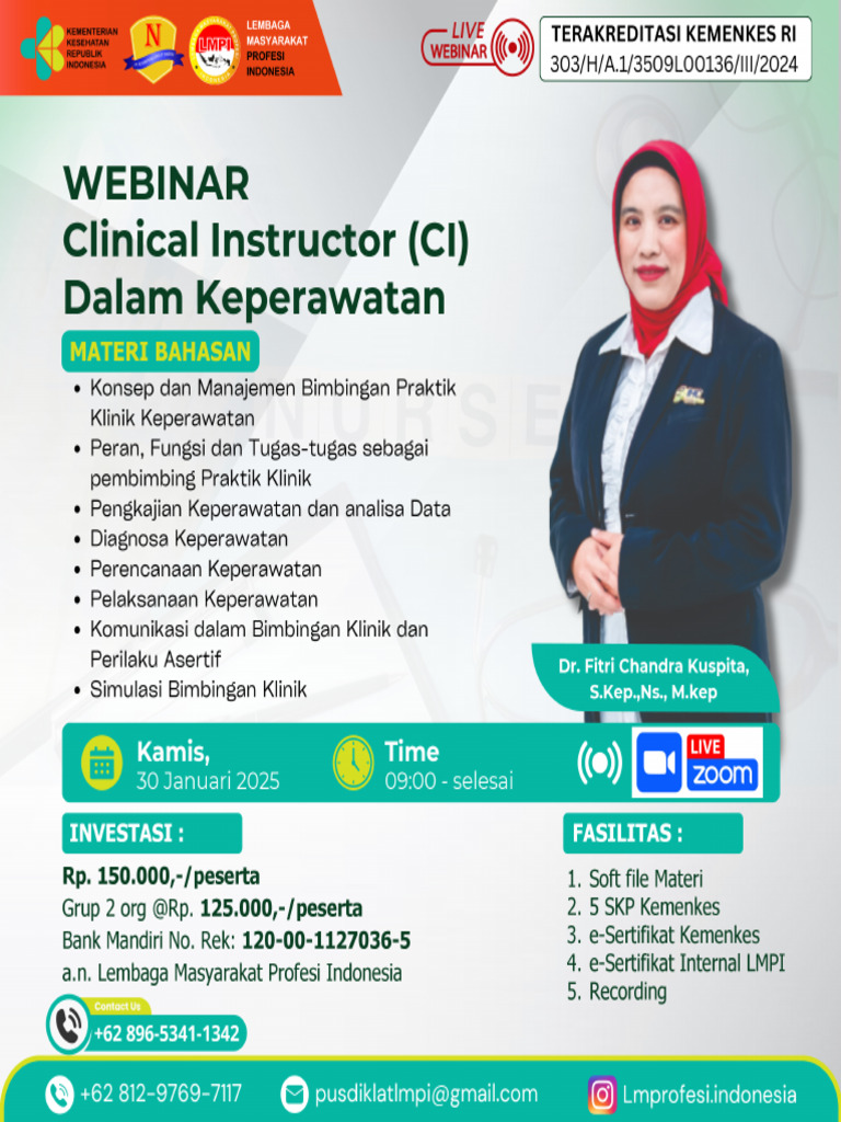 Webinar Clinical Instructor Dalam Keperawatan | PDF