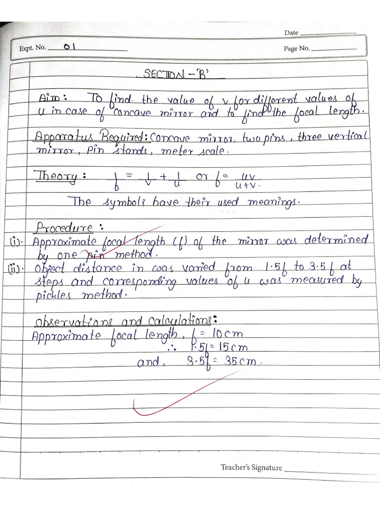 Physics Section B Experiment 1 To 4 | PDF