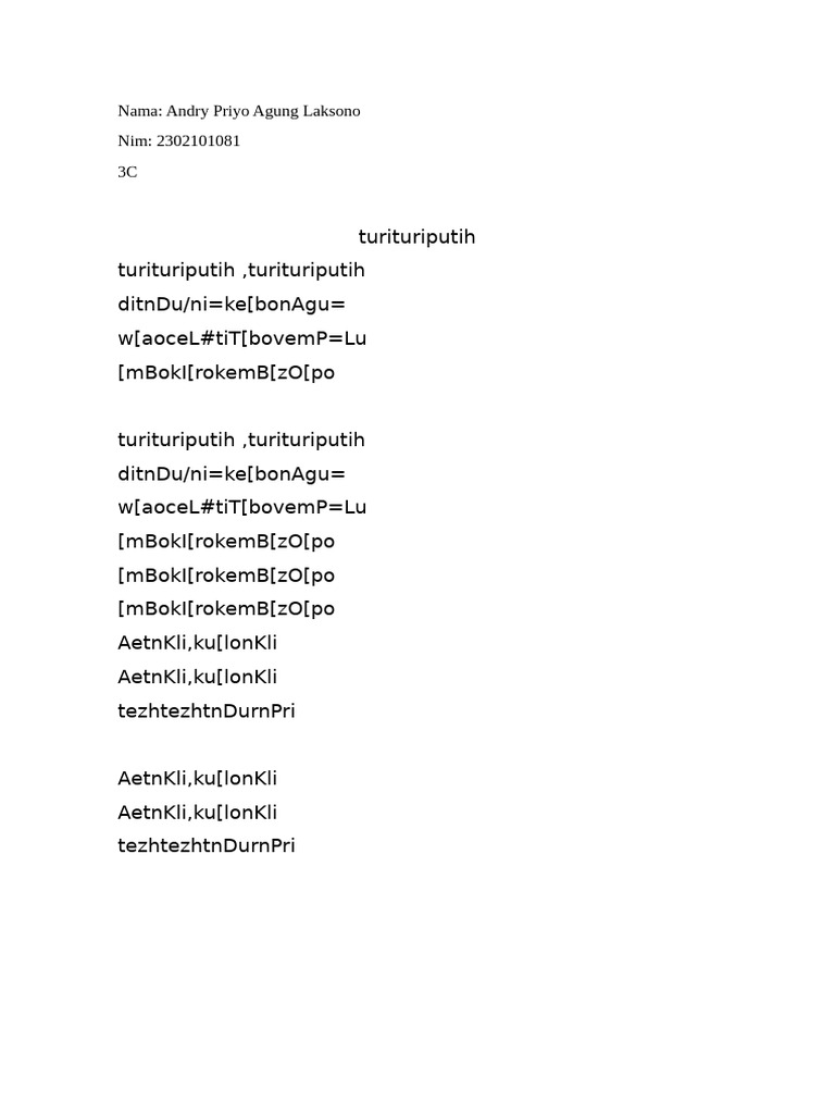 TURI PUTIH - Aksara Jawa - Andryy | PDF