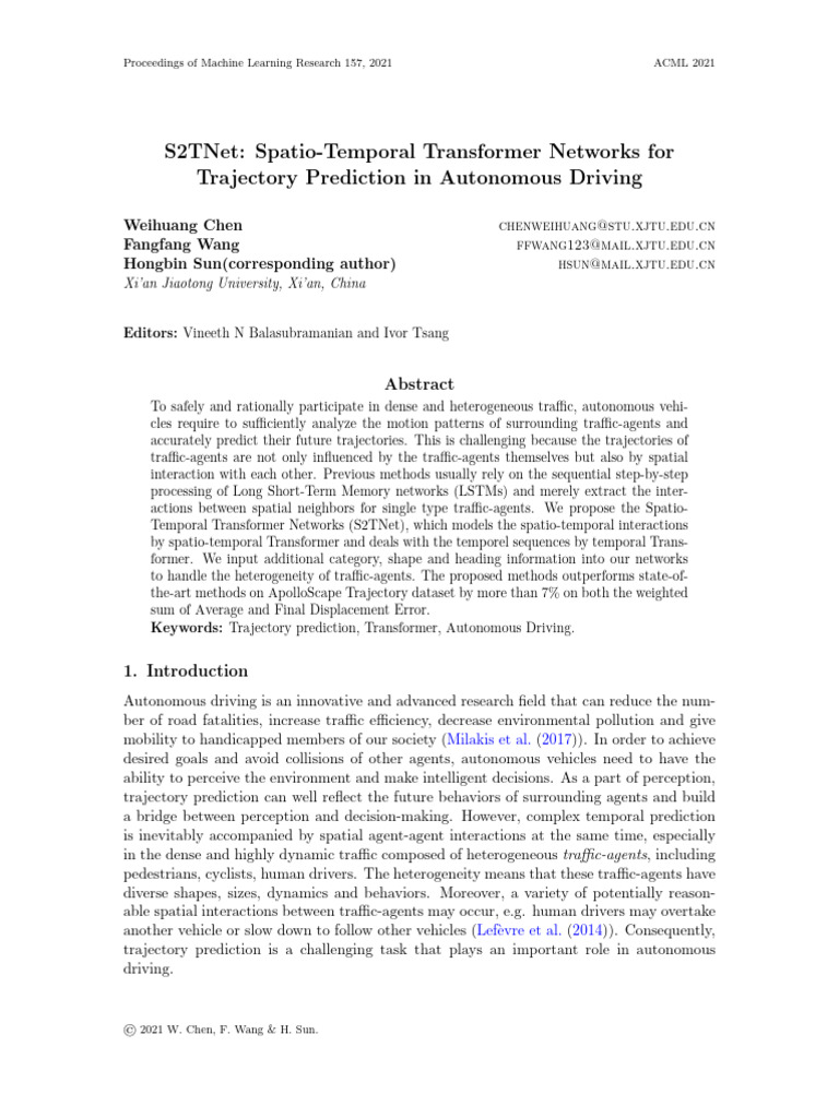 Spatio-Temporal Transformer Networks For Trajectory Prediction in ...