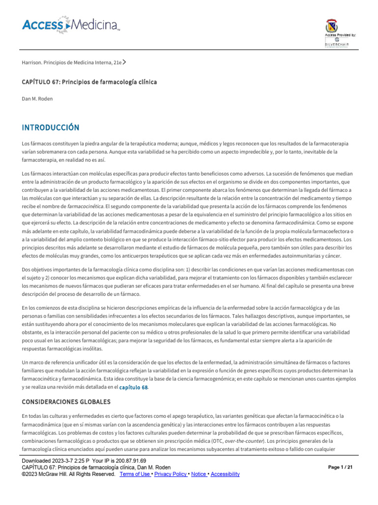 Principios de Medicina Interna 21° Ed Harrison Kasper Hauser 2023 | PDF