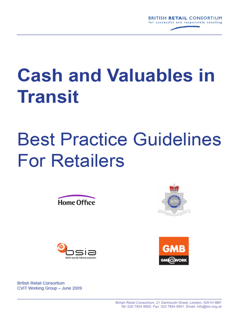 CVIT - Best Practice Guidelines For Retailers - 2009 | PDF | Police | Manslaughter