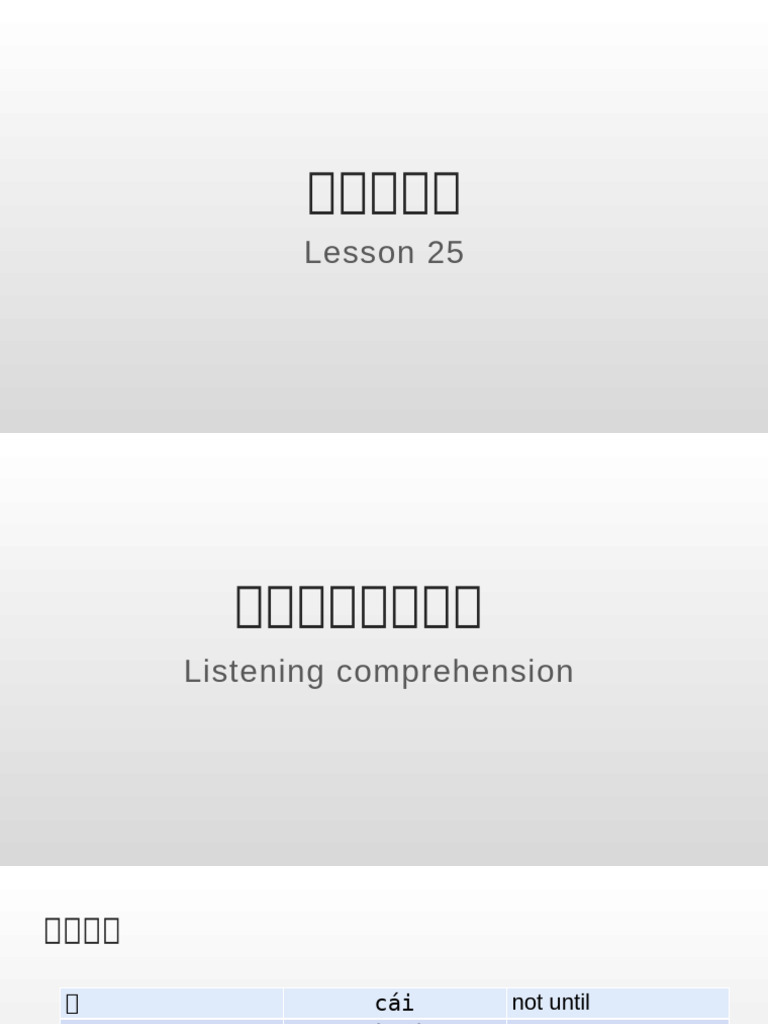 Listening Lesson25 | PDF