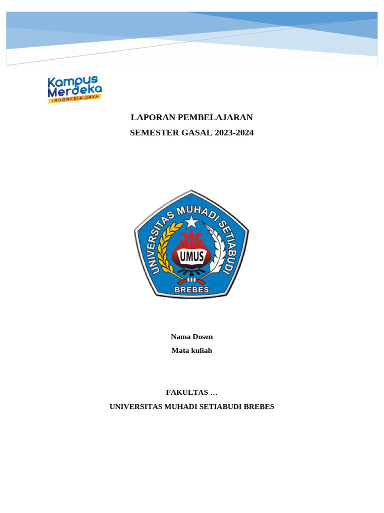 format laporan bidang pembelajaran LPPP TA 2023-2024 | PDF